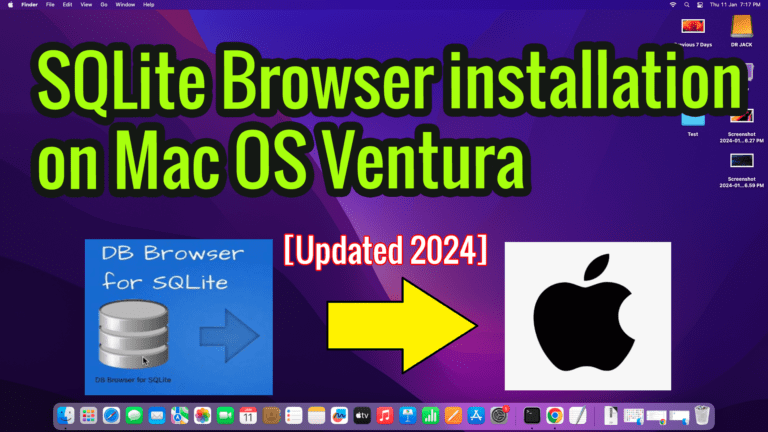 Sqlite Browser Installation On MacOS Ventura 2024 - Cool IT Help